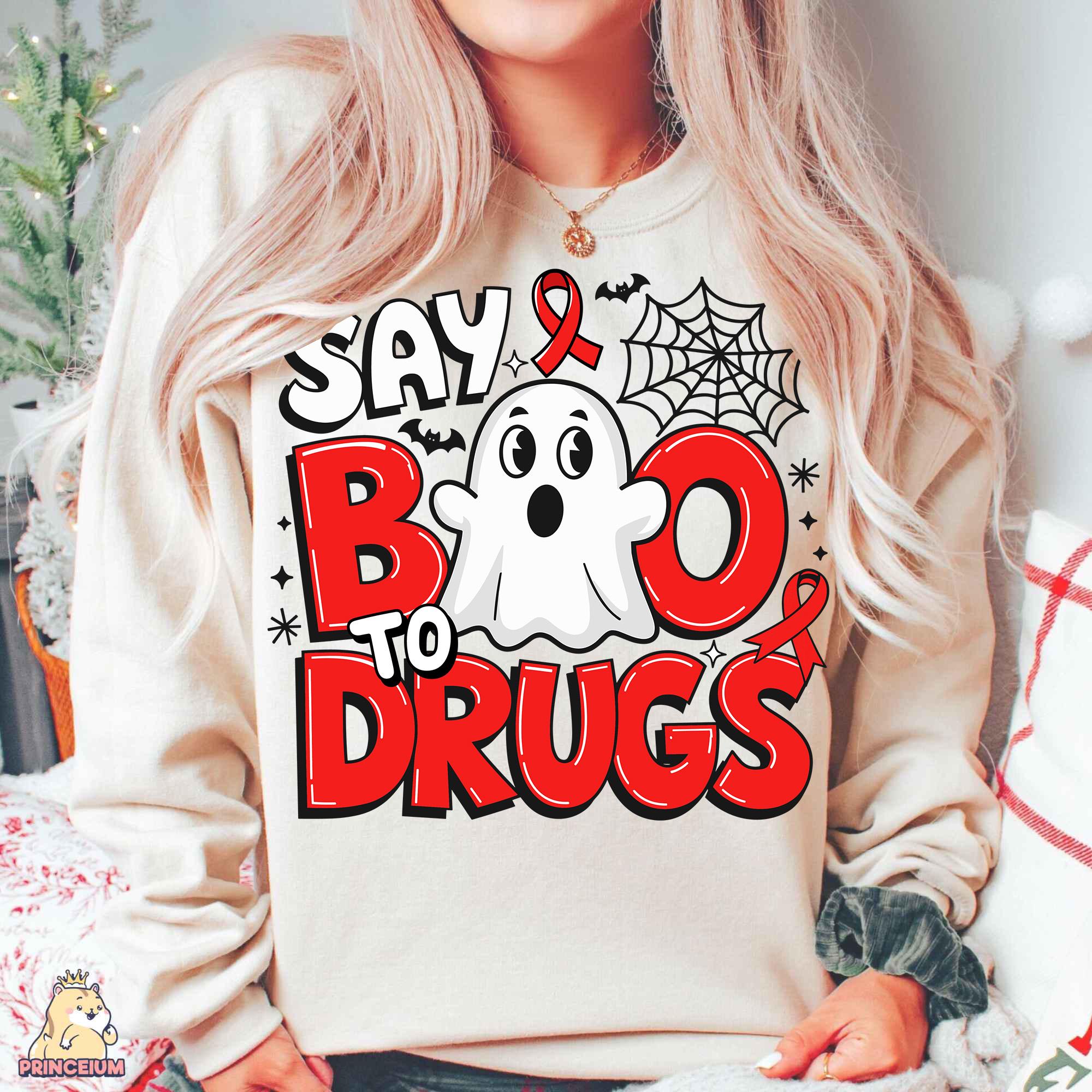 Say Boo to Drugs Png, Red Ribbon Week Png, Say No to Drugs, Drug-free ...