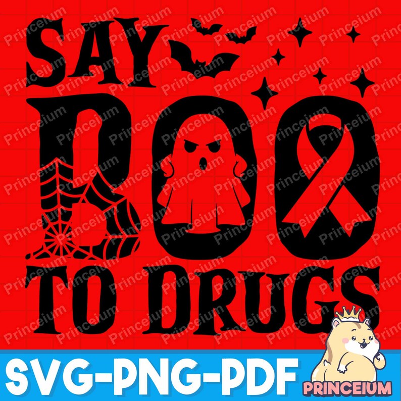 Red Ribbon Week SVG, Say Boo to Drugs, Drug-free, Anti-drug Svg, Cricut ...