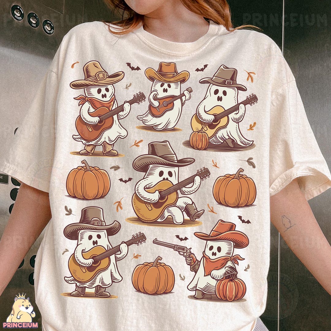 Ghost Cowboy PNG, Western Halloween Ghoul Sublimation Design, Spooky ...