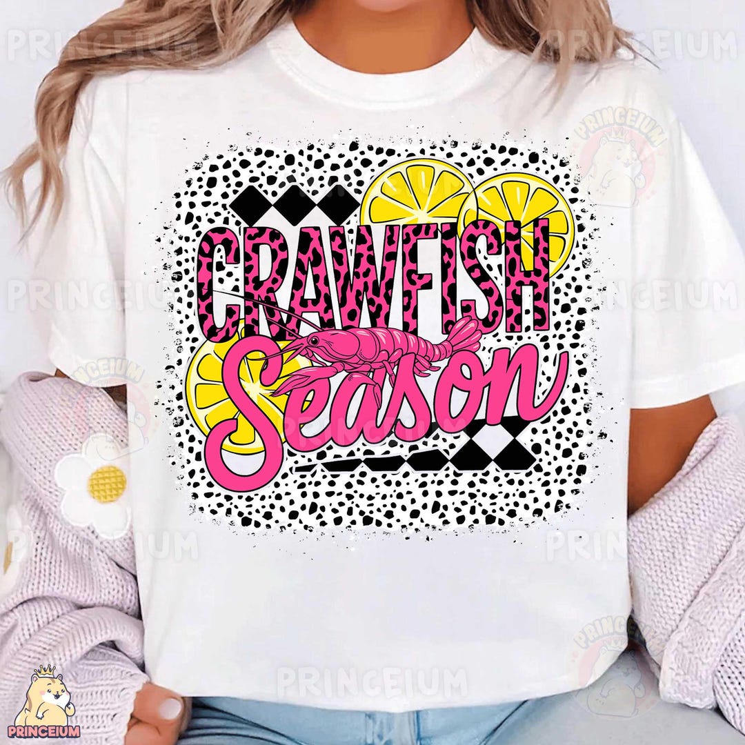 Pink Crawfish Season Png, Crawfish Png, Crawfish Preppy Png, Crawfish ...