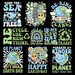 Earth Day Bundle PNG, Earth Day, Groovy Retro, Funny Earth PNG, Save ...
