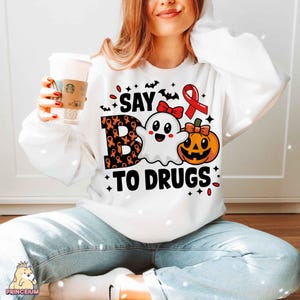 Say Boo to Drugs Png, Red Ribbon Week Png, Say No to Drugs, Drug-free ...