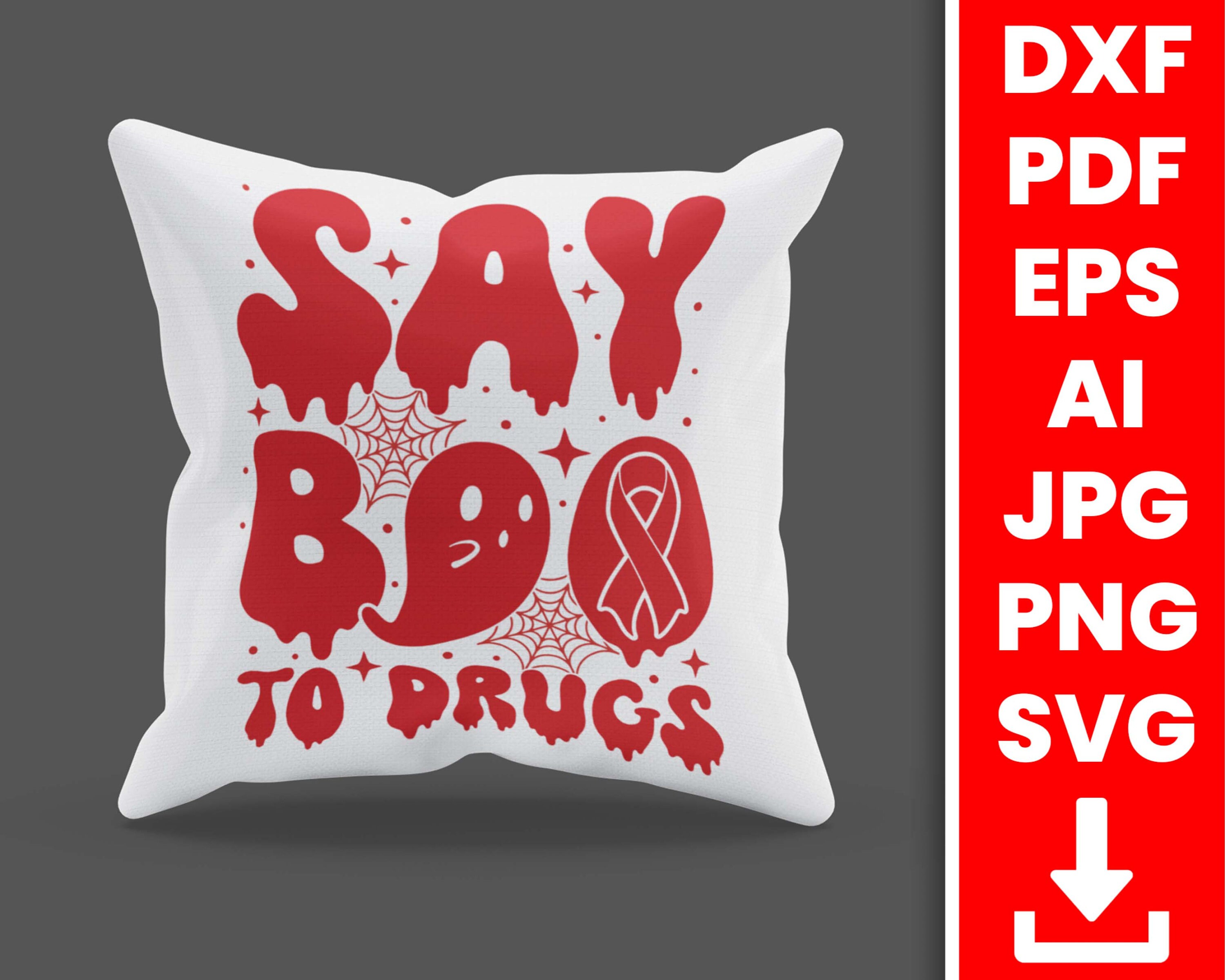 Say Boo to Drugs Week Rainbow SVG Red Ribbon Week Awareness - Etsy