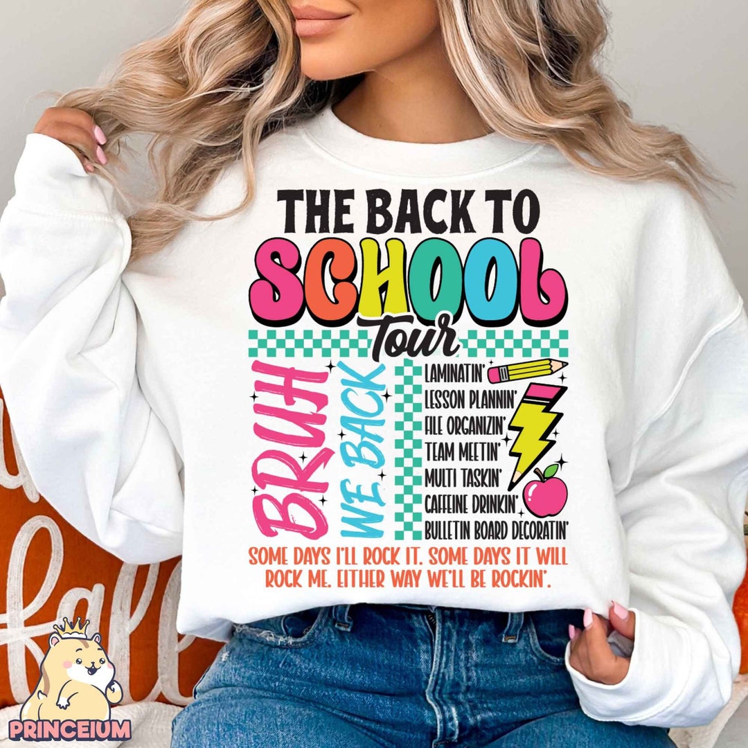 Back to School Tour, Bruh We Back Png, Retro Teacher Png, Back to ...