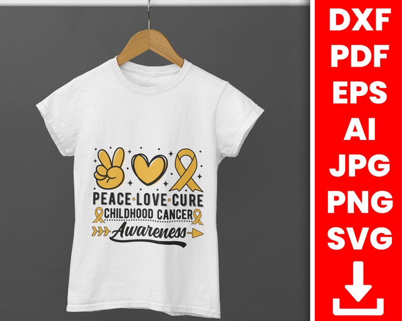 PNG Cut Files for Child Cancer Awareness, Pediatric Cancer Awareness ...