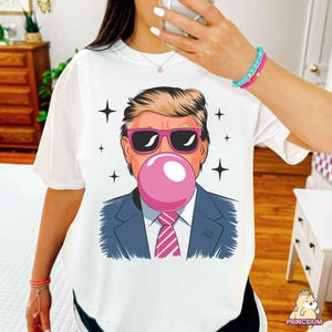 Donald Trump Png, Pink Sun Glasses Png, Trump Bubble Gum Png, Blowing ...