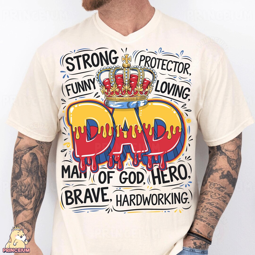 Strong Dad Man of God Hero PNG, Camo Crown Father’s Day Digital Design ...