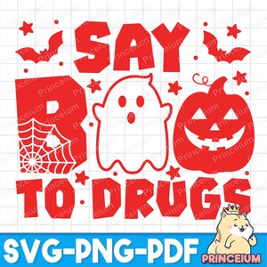 Red Ribbon Week SVG, Say Boo to Drugs, Drug-free, Anti-drug Svg, Cricut ...