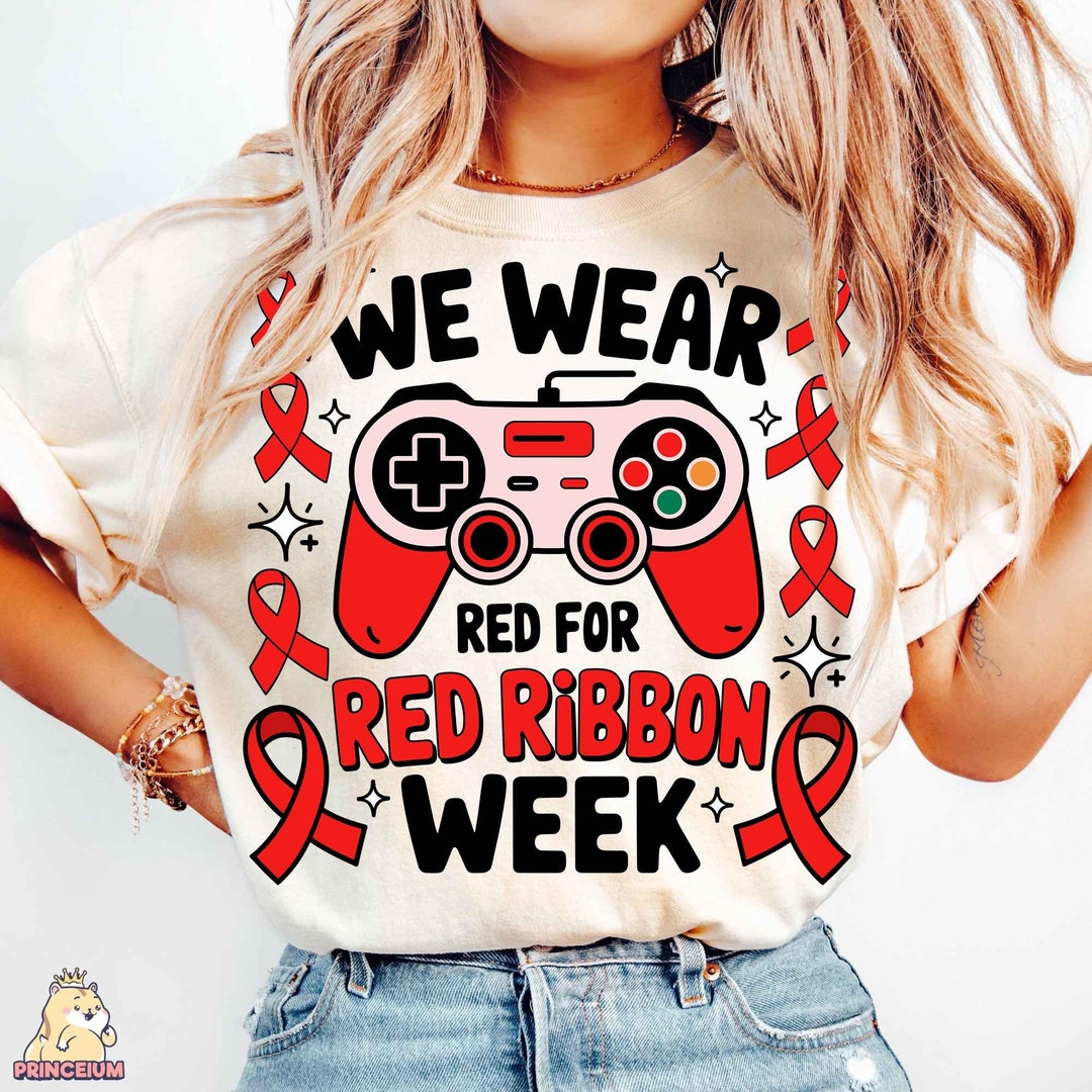 We Wear Red for Red Ribbon Week Png, Red Ribbon Week Png, Drug-free ...