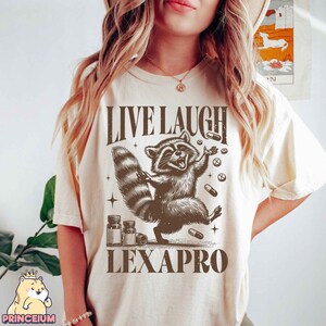Live Laugh Lexapro Png, Funny Raccoon Png, Adult Png, Retro Vintage ...
