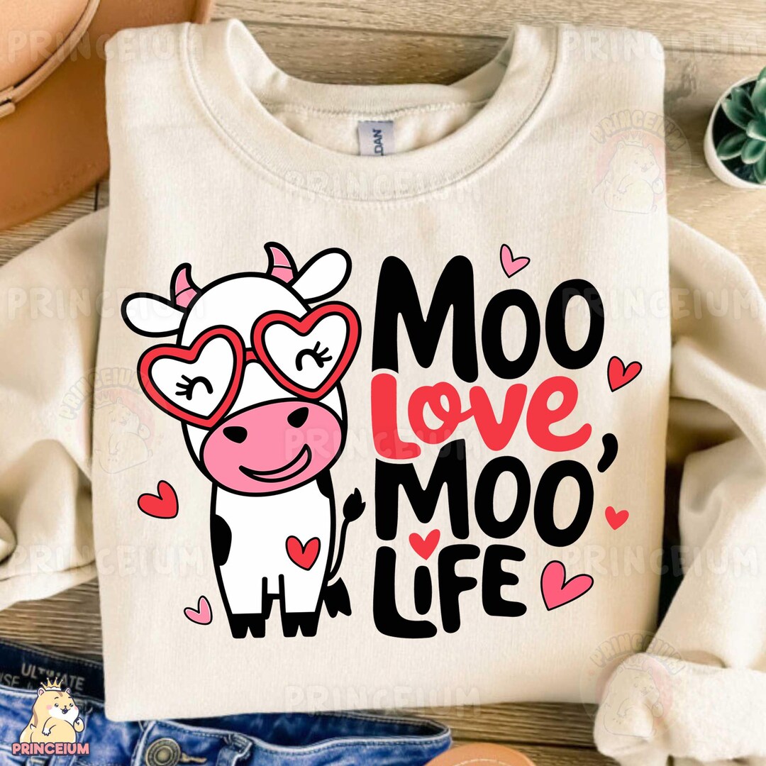 Moo Love Moo Life Valentine Png Highland Valentine Png, Retro Valentine ...