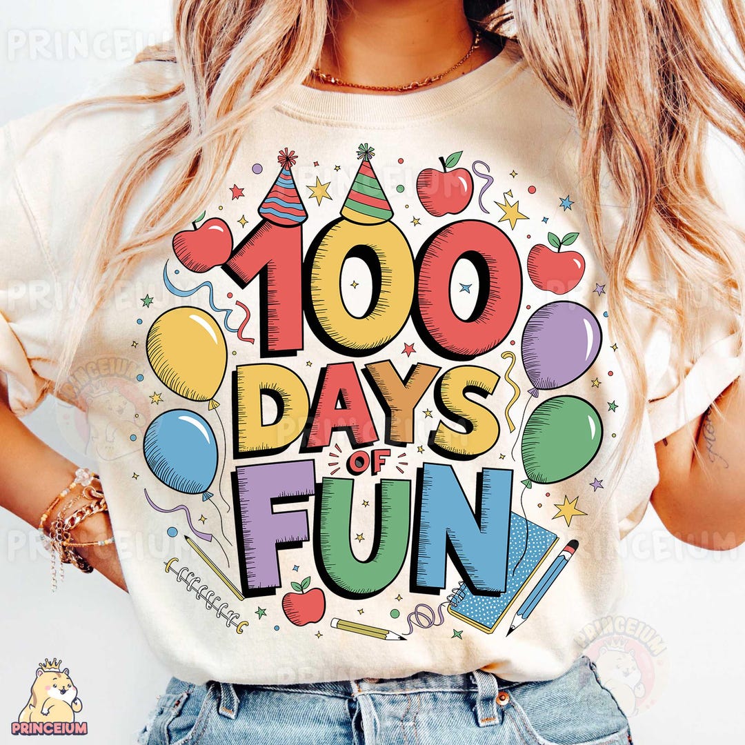 100 Days of Fun Png, My Teacher Celebration 100 Days of Me Png, Teacher ...