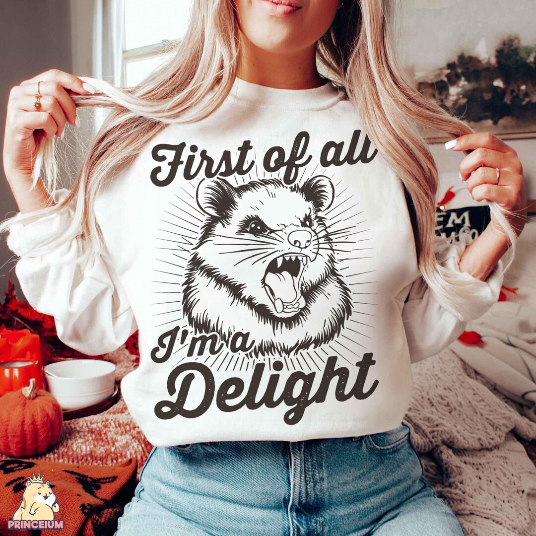 First of All Im a Delight Sarcastic Png, Angry Possum Png, Funny ...