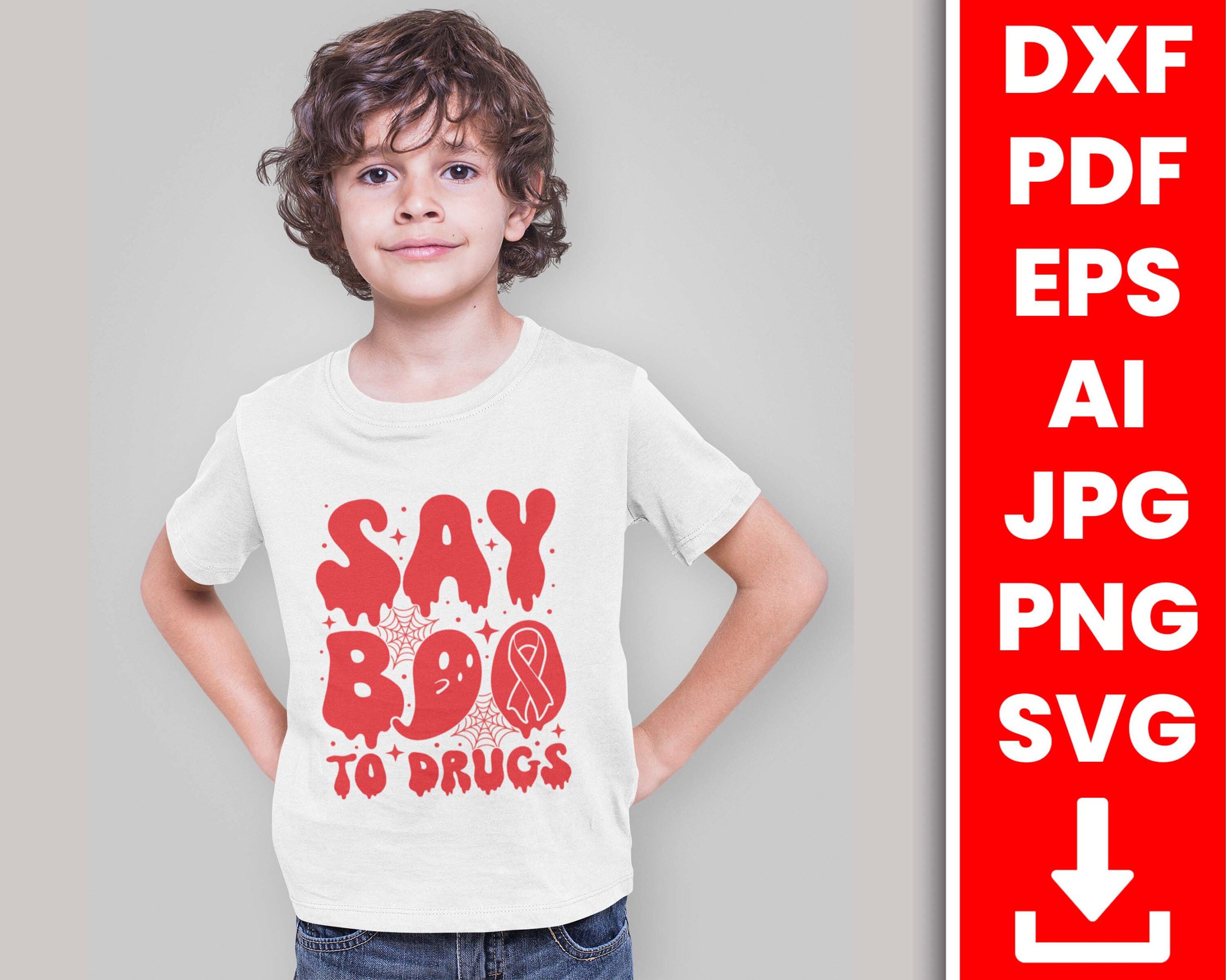 Say Boo to Drugs Week Rainbow SVG Red Ribbon Week Awareness - Etsy