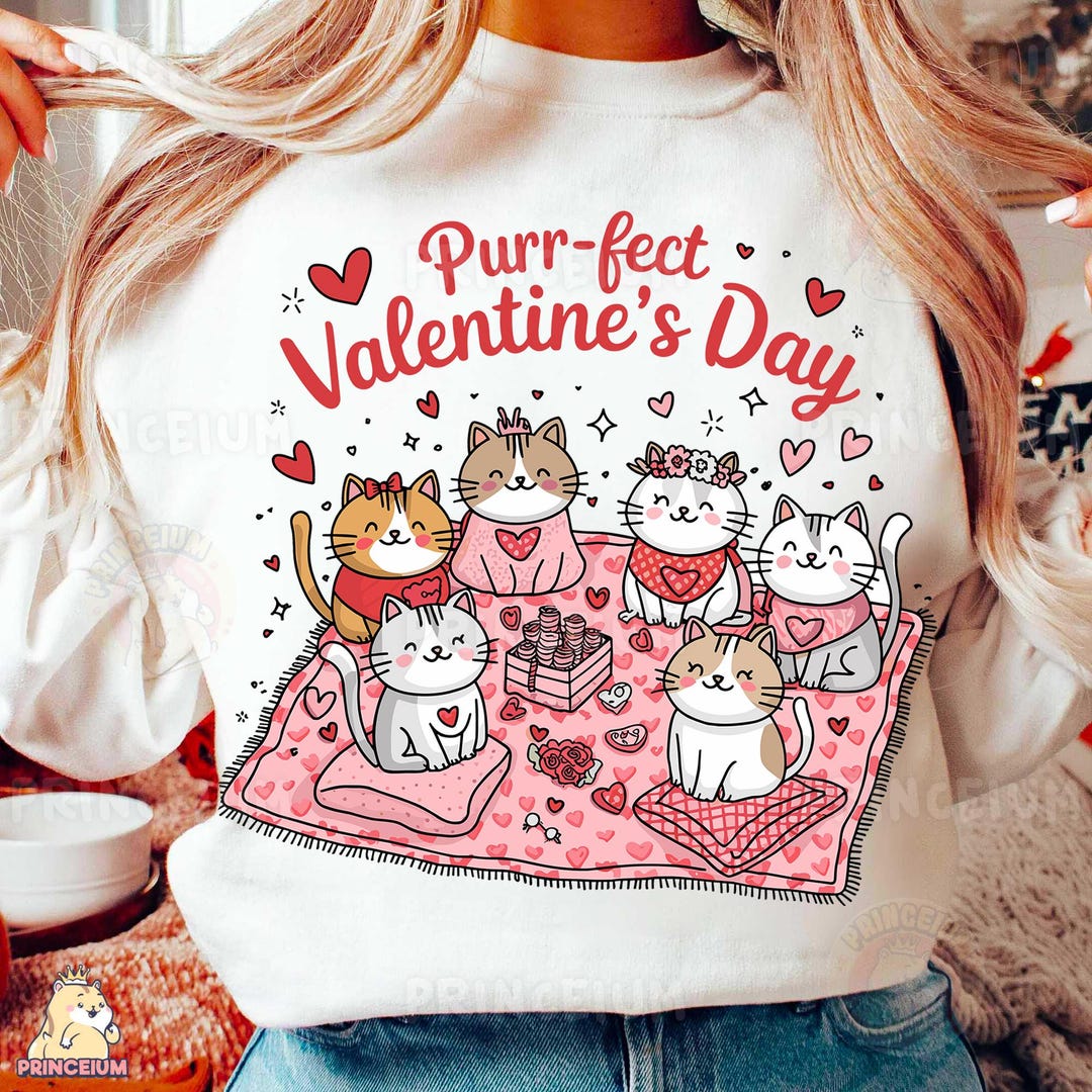 Purr Fect Valentine Day Png, Heart Love Cat Png, Cat Lover Png, Cupid ...