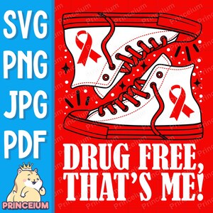Red Ribbon Week Drugs Free That's Me SVG & Cricut Design - Etsy