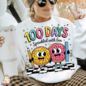 100 Days Sprinkled With Fun Png, 100 Days of School Donuts, 100 Day of ...