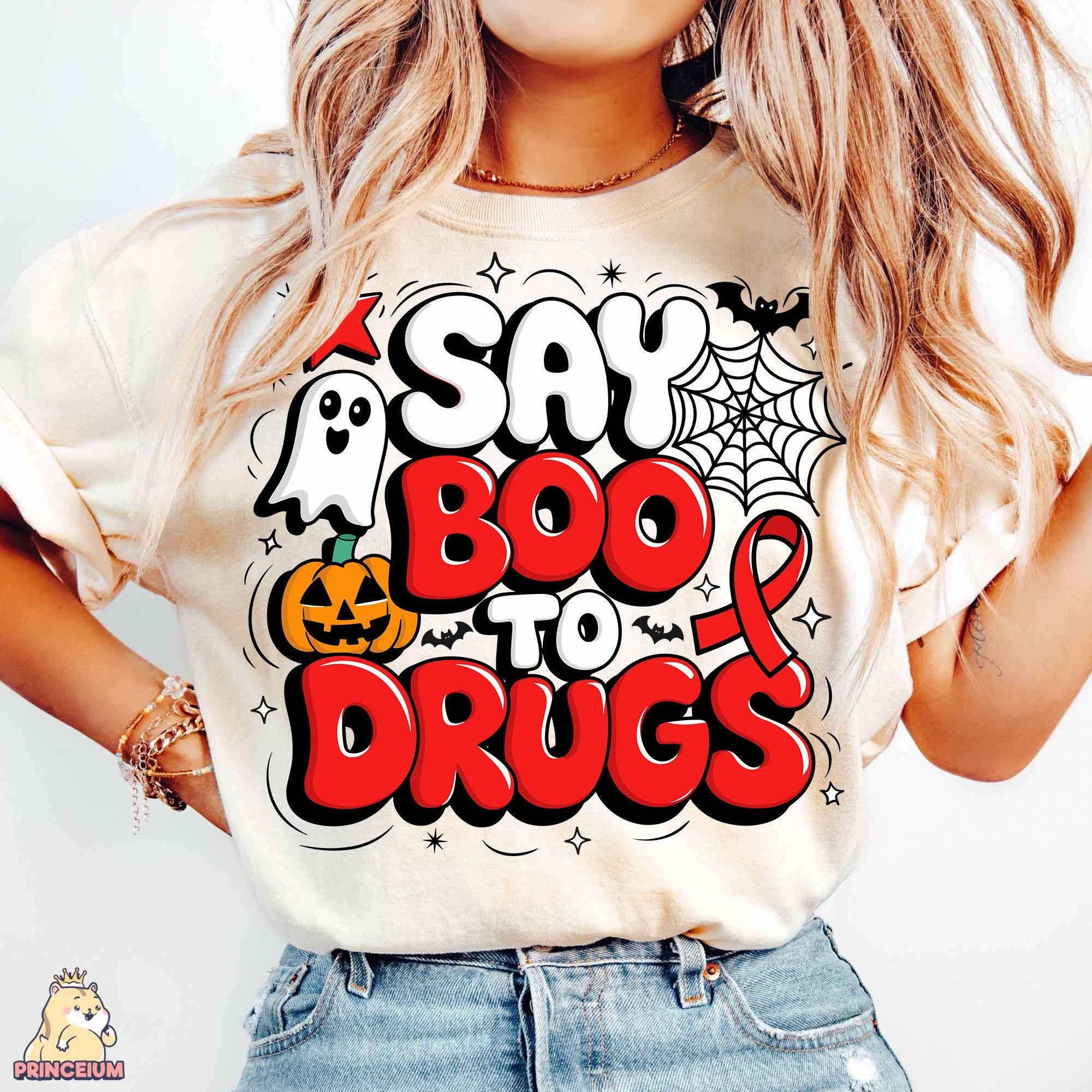 Say Boo to Drugs Png, Red Ribbon Week Png, Say No to Drugs, Drug-free ...