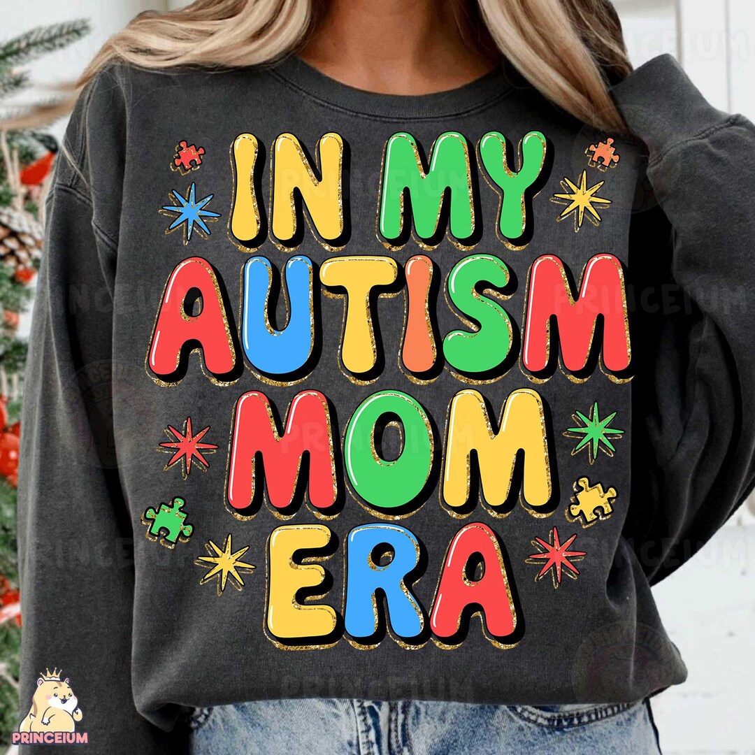 In My Autism Mom Era Png, Accept Understand Love Png, Blue Rain Png ...