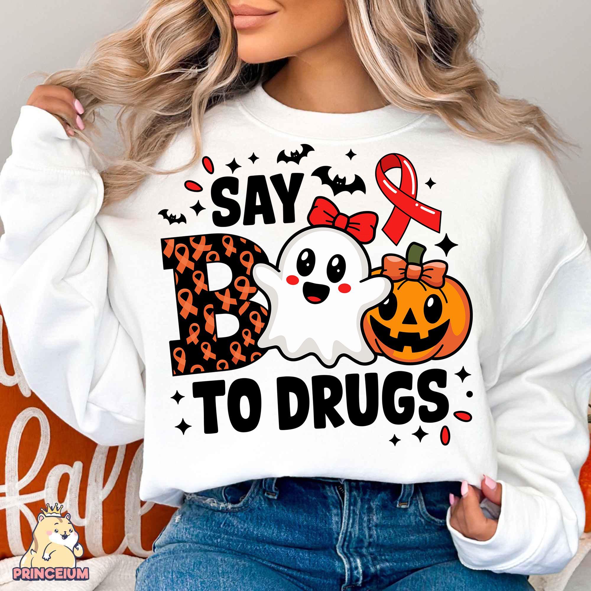 Say Boo to Drugs Png, Red Ribbon Week Png, Say No to Drugs, Drug-free ...