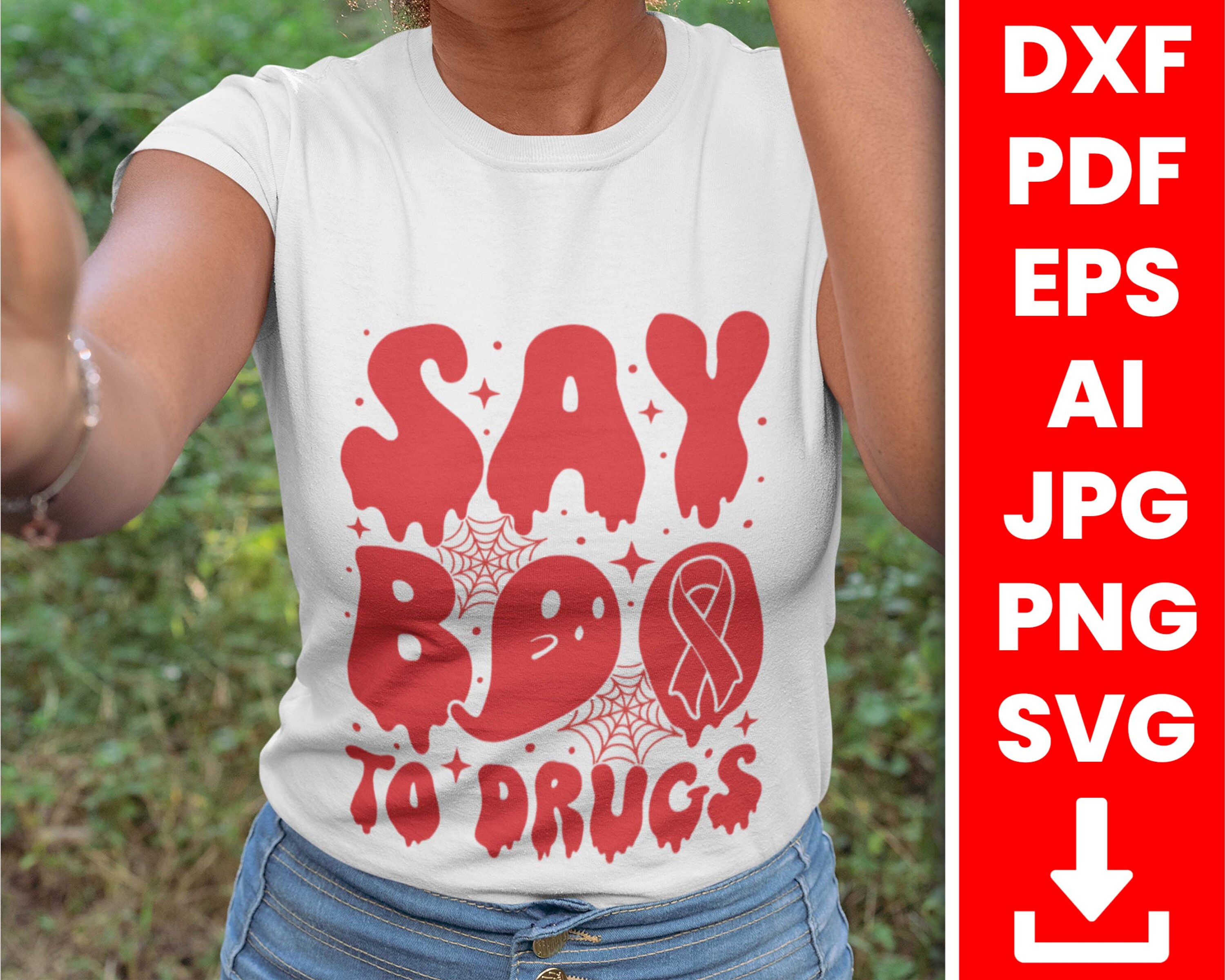 Say Boo to Drugs Week Rainbow SVG Red Ribbon Week Awareness - Etsy