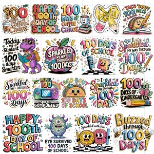 100 Day of School Bundle, 100 Days of Coffee & Chaos, Happy 100th Day ...