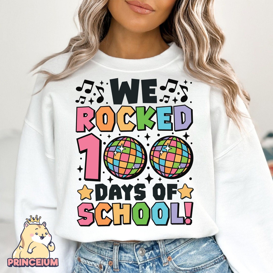 We Rocked 100 Days of School SVG PNG, Disco Ball 100 Days of School ...