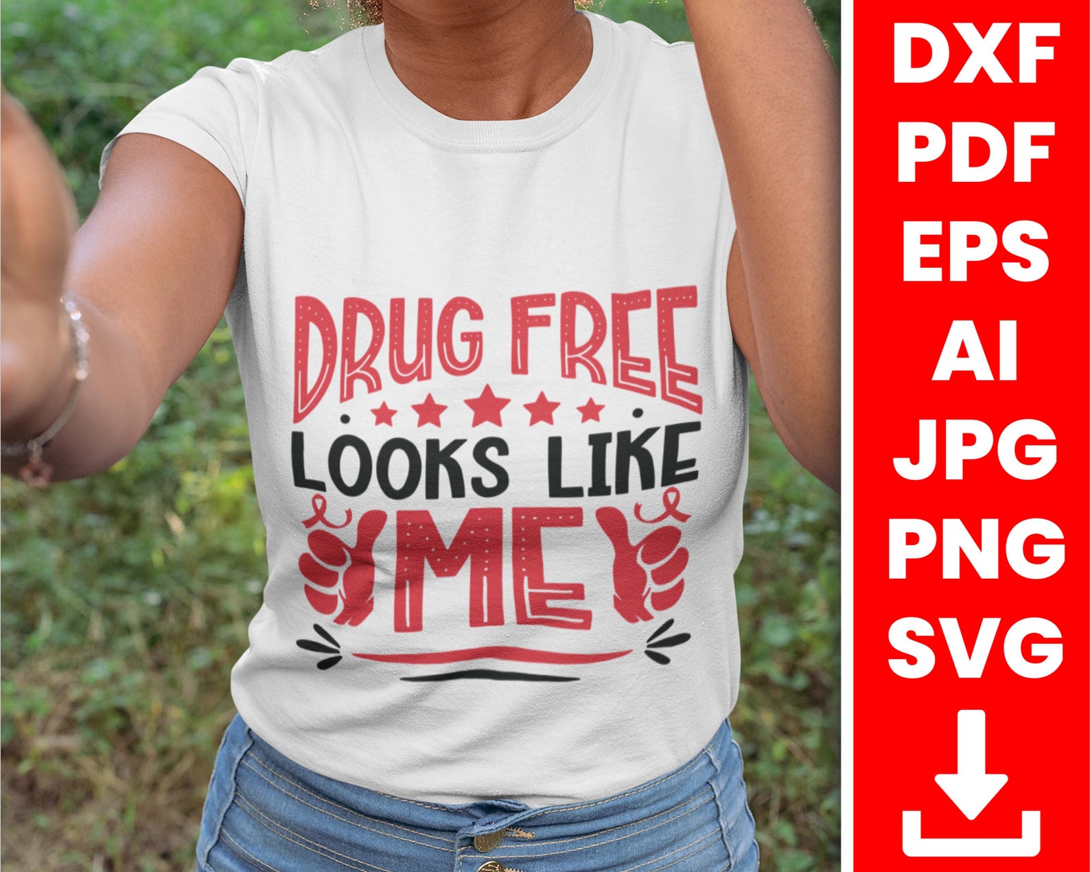 Red Ribbon Week SVG Drug Free Looks Like Me SVG Anti-drug Red - Etsy