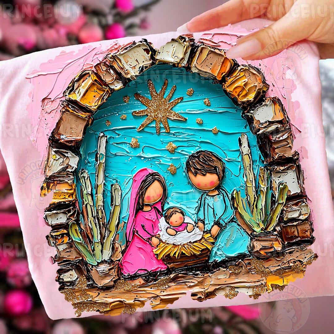 Nativity Scene PNG Holy Family Christmas Art Pastel Manger Christian ...