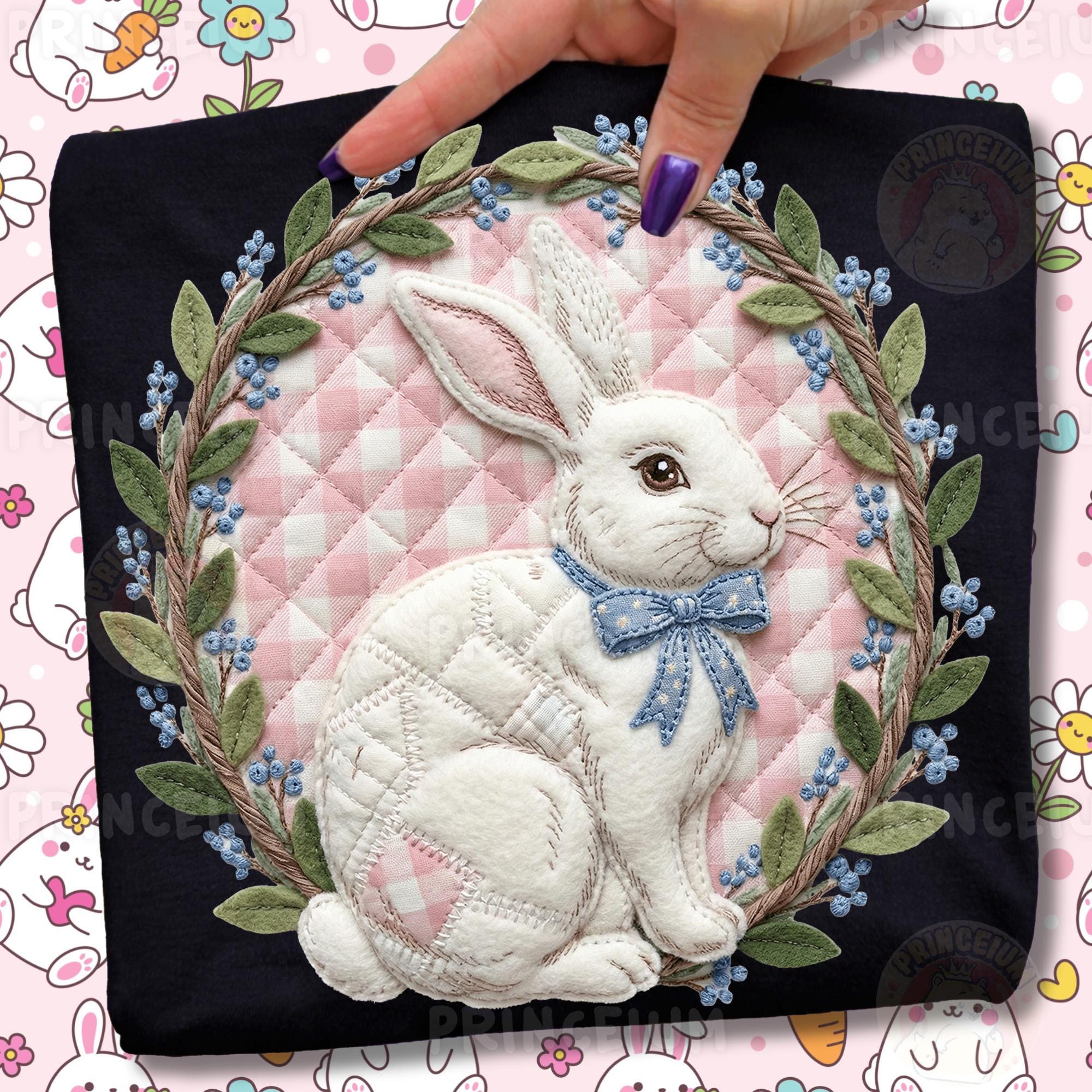 10+ Easter Faux Patchwork PNG Bundle, Quilted Bunny Easter Designs ...