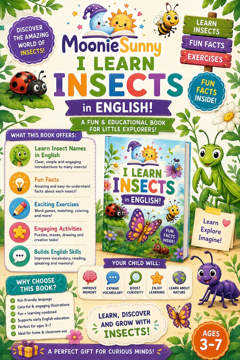 Bugs and Insects Busy Book Printable - Preschool Learning Binder ...