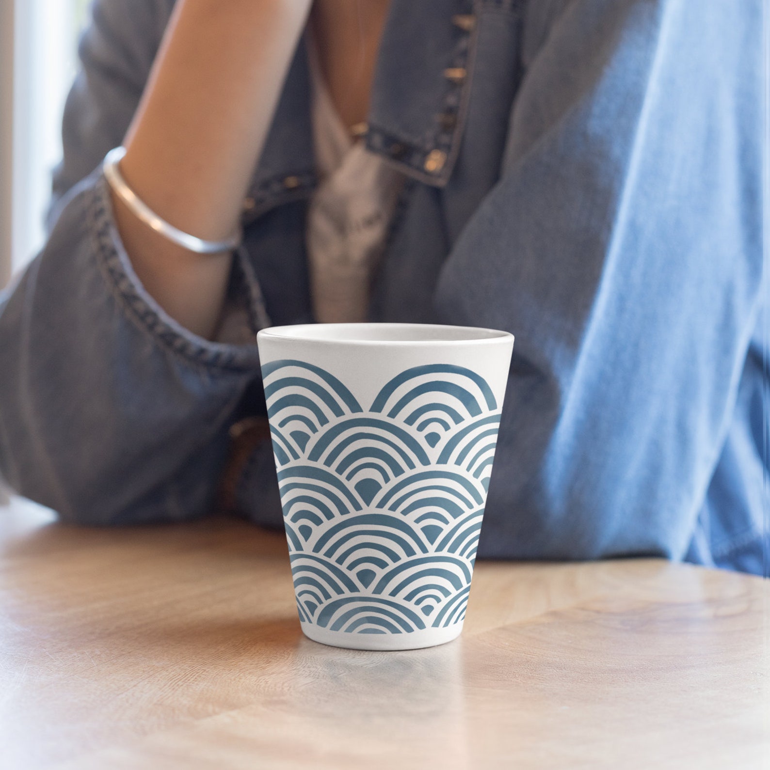 Latte Mug 12 Oz Aesthetic Large Coffee Mug Chinoiserie Crane | Etsy