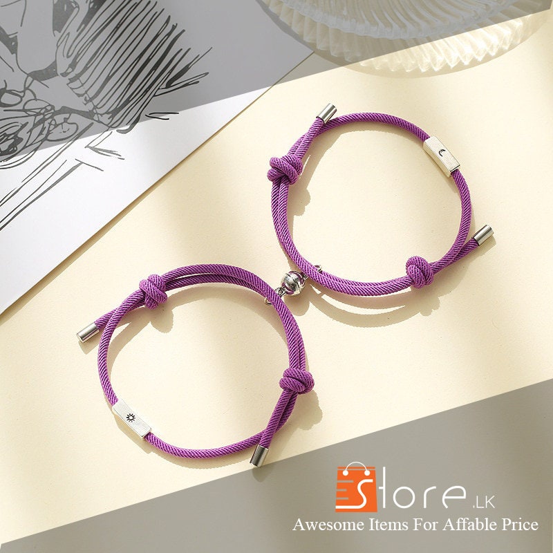 Handmade Romantic Magnetic Couple Bracelet Long Distance Matching ...