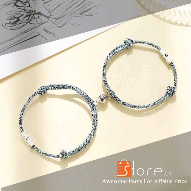 Handmade Romantic Magnetic Couple Bracelet Long Distance Matching ...