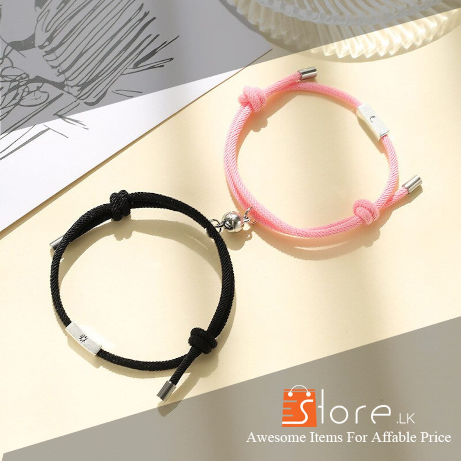 Handmade Romantic Magnetic Couple Bracelet Long Distance Matching ...