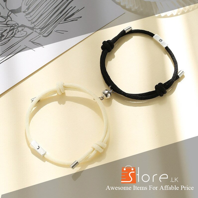 Handmade Romantic Magnetic Couple Bracelet Long Distance Matching ...