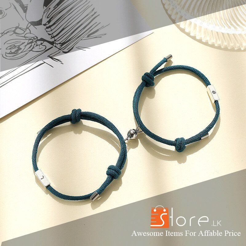 Handmade Romantic Magnetic Couple Bracelet Long Distance Matching ...