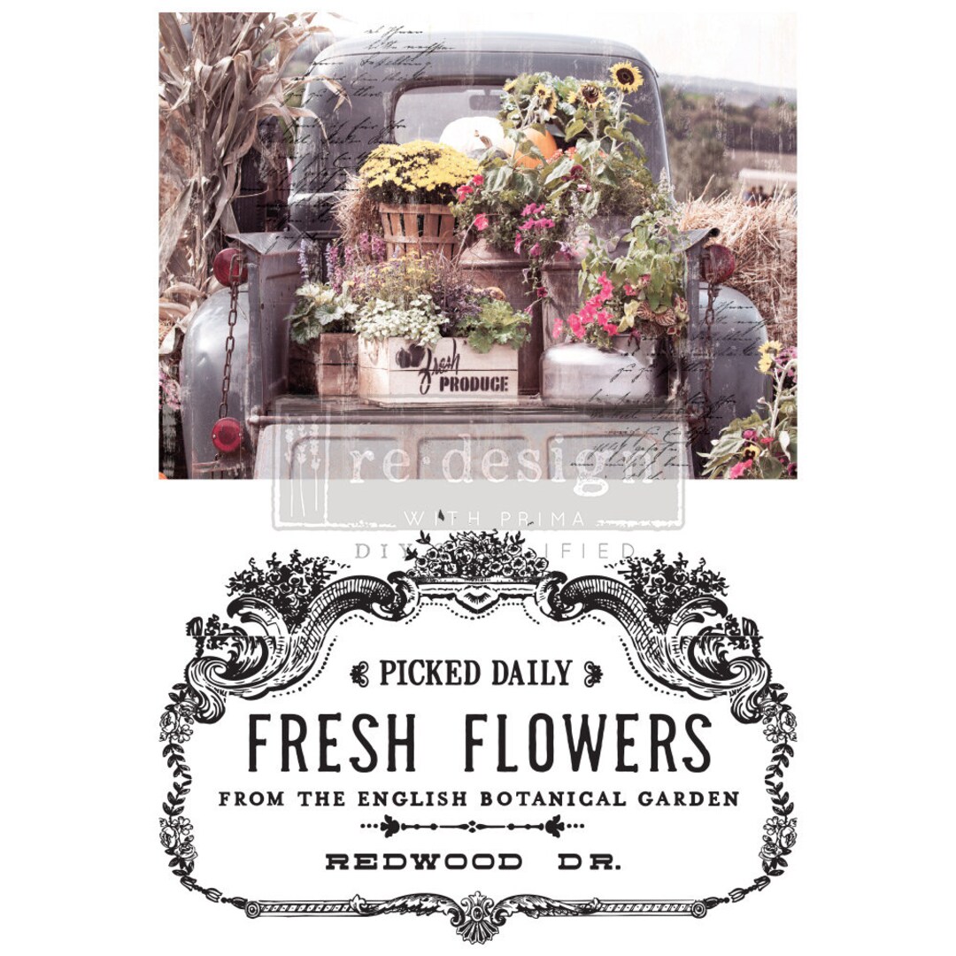 Fresh Flowers Decor Transfer | Farmhouse Decor | 24+ Product | Total ...