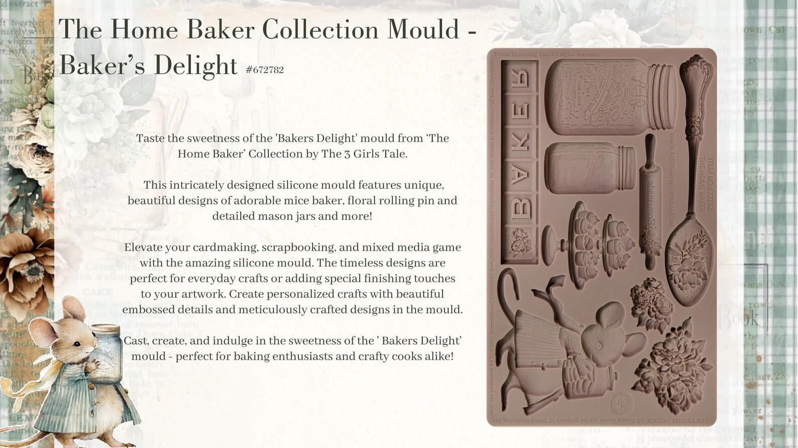 Baker’s Delight Decor Moulds® | the Home Baker | 1 Pc, 5”x8”x8mm ...