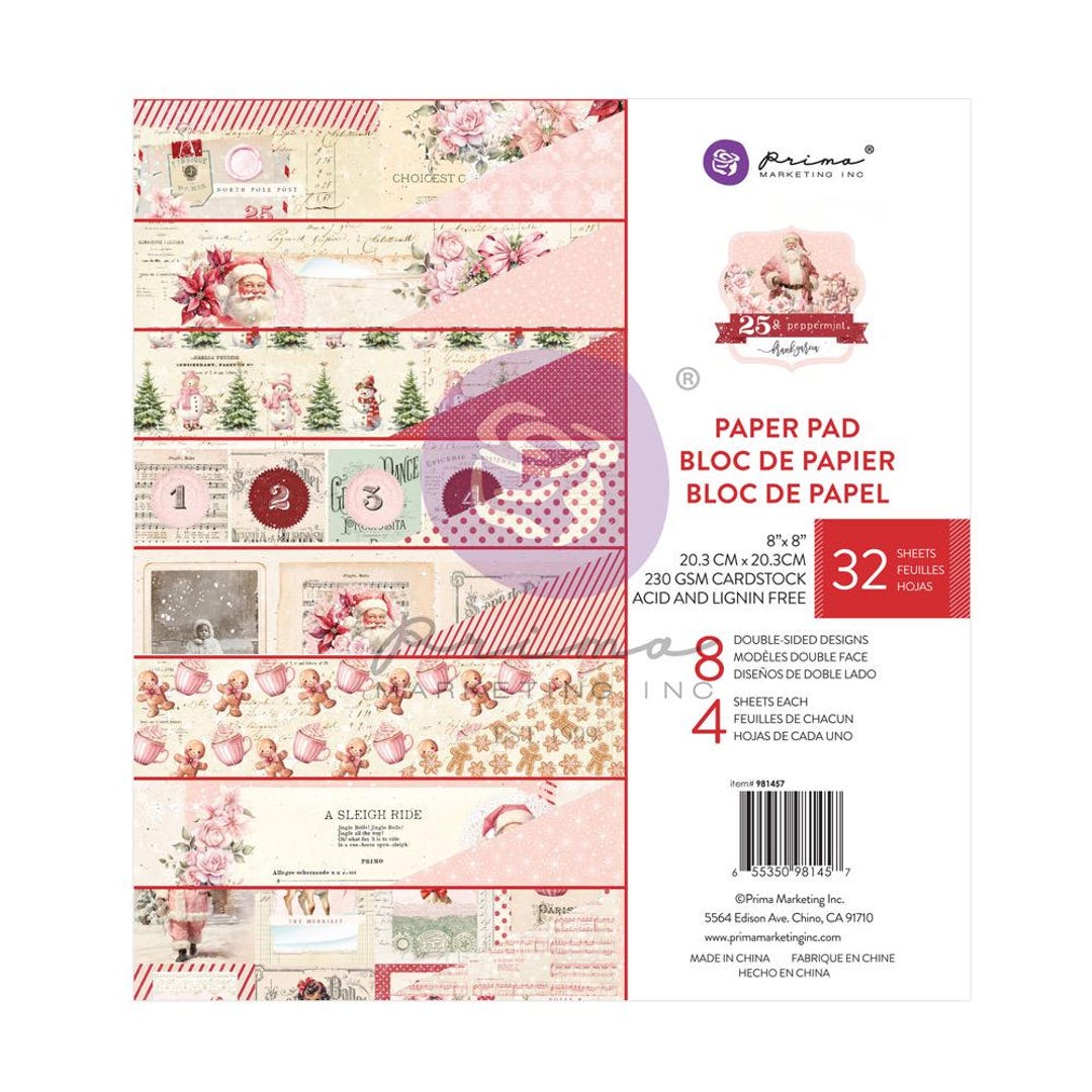 25 and Peppermint Paper Pad, 8x8 25 and Peppermint Collection Frank ...
