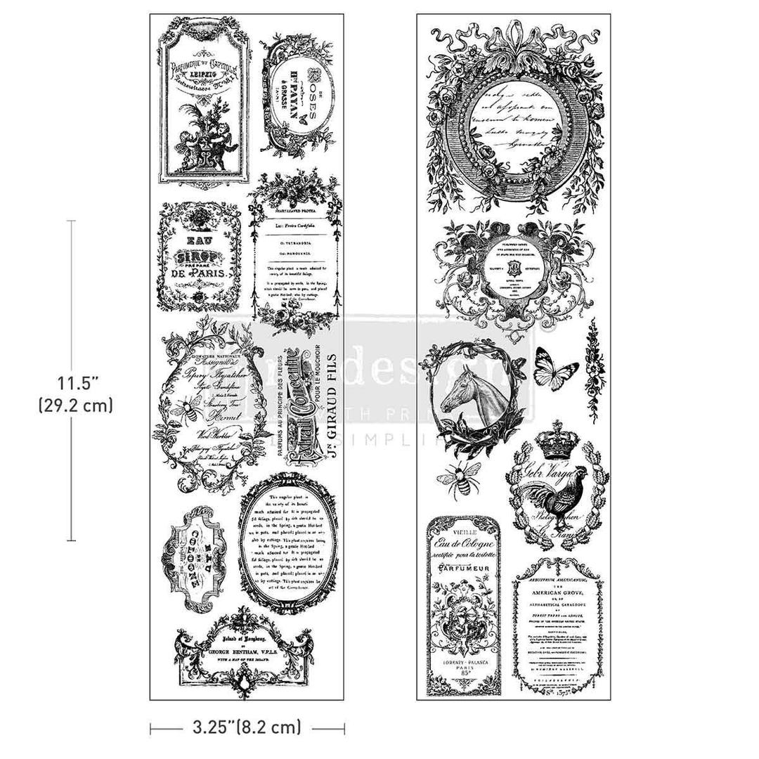 Romance En Fleur Luxe Transfers | 3.25"x11.5"-2 Sheets | French ...
