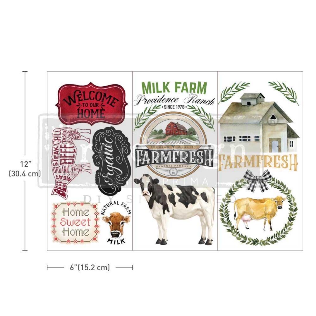 Home and Farm Small Decor Transfer | Farm Animal | 6"x12"-3 Sheets ...
