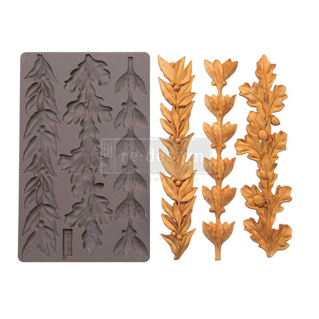 Louelle Borders Decor Moulds® | 1 Pc, 5”x8”x8mm | Fall/winter Trim ...