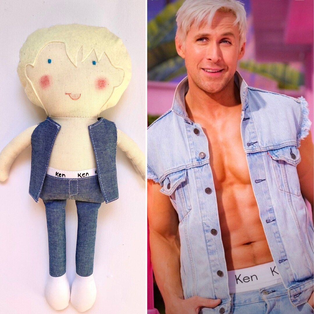 Ken Plushie Barbie Ragdoll Cloth Doll Soft Fabric Toy From - Etsy