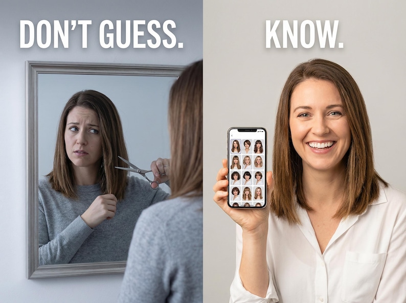 Virtual Hairstyle Makeover for Women | Custom Haircut Simulation ...