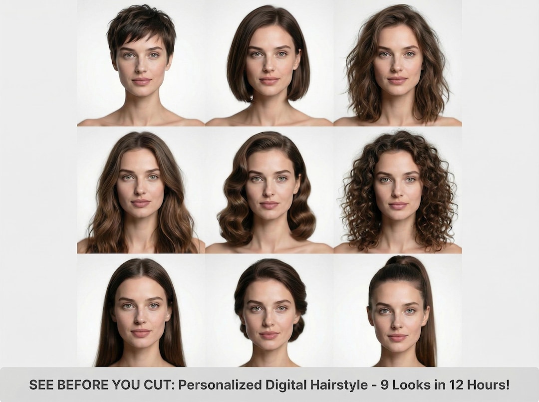 Virtual Hairstyle Makeover for Women | Custom Haircut Simulation ...