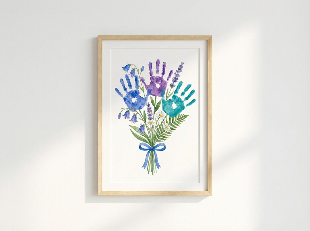 Handprint Art Flower Bouquet | DIY Kids Craft | Last Minute for Mom ...