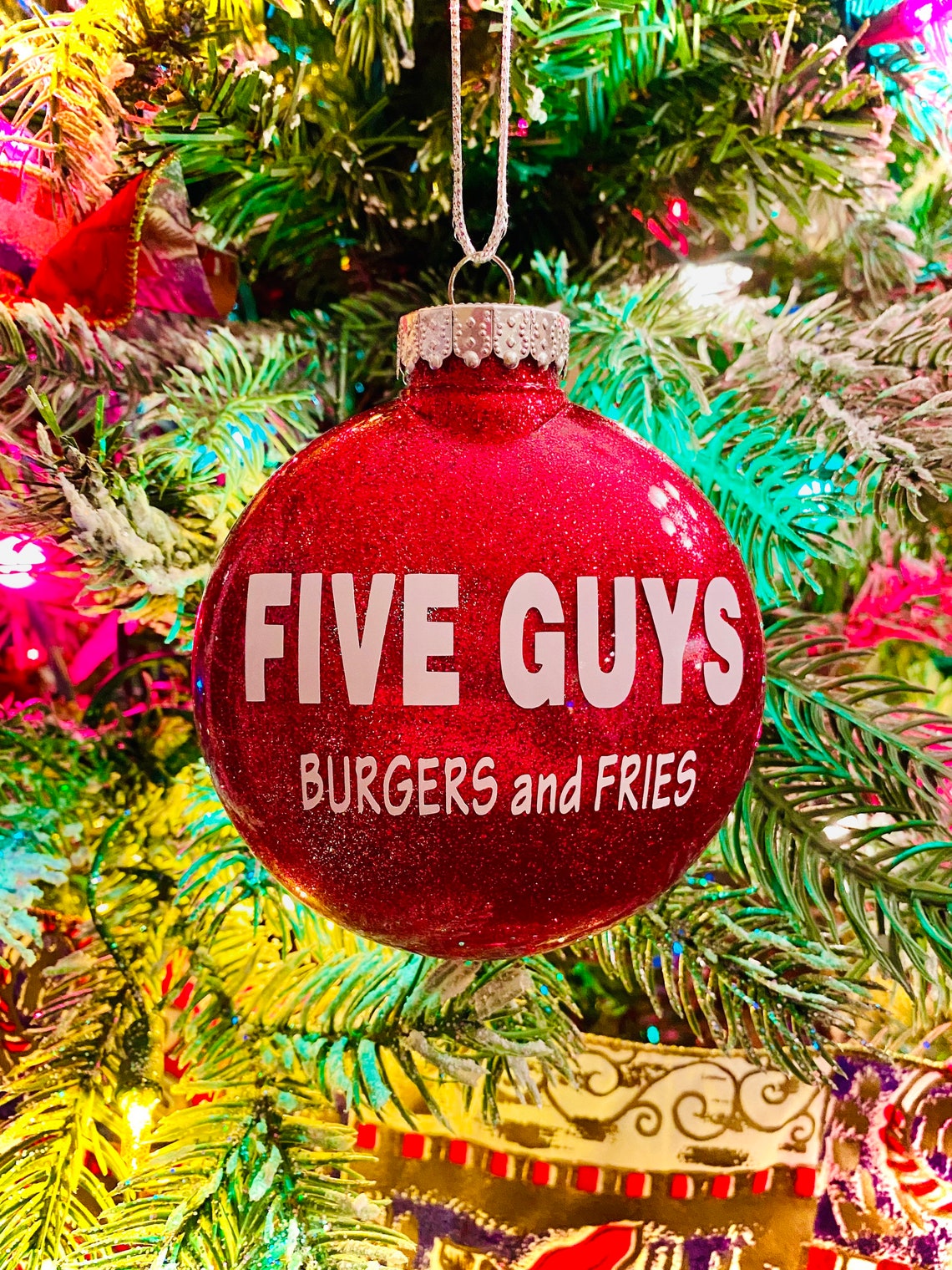 Five Guys Inspired Christmas Ornament, Five Guys Inspired Ornament ...
