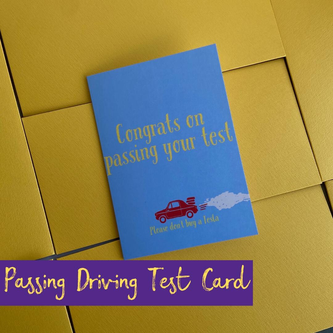 Driving Test Card: Congratulations Greeting Card - Etsy