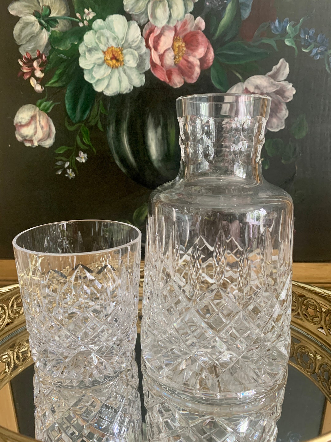 Stuart Crystal Shaftsbury Cut Glass Water Carafe and Tumbler - Etsy